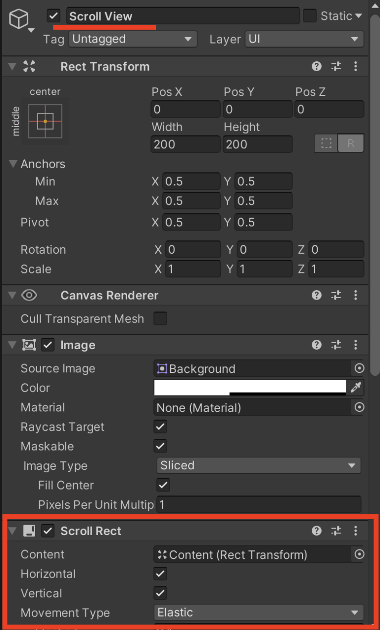 【Unity】ScrollViewを理解したい（※随時追記予定） | 怠惰な日々にさよならを